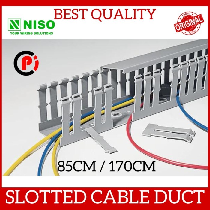 Jual NISO Wiring Cable Duct PMD Kabel Dak Lubang Sisir Untuk Panel ...