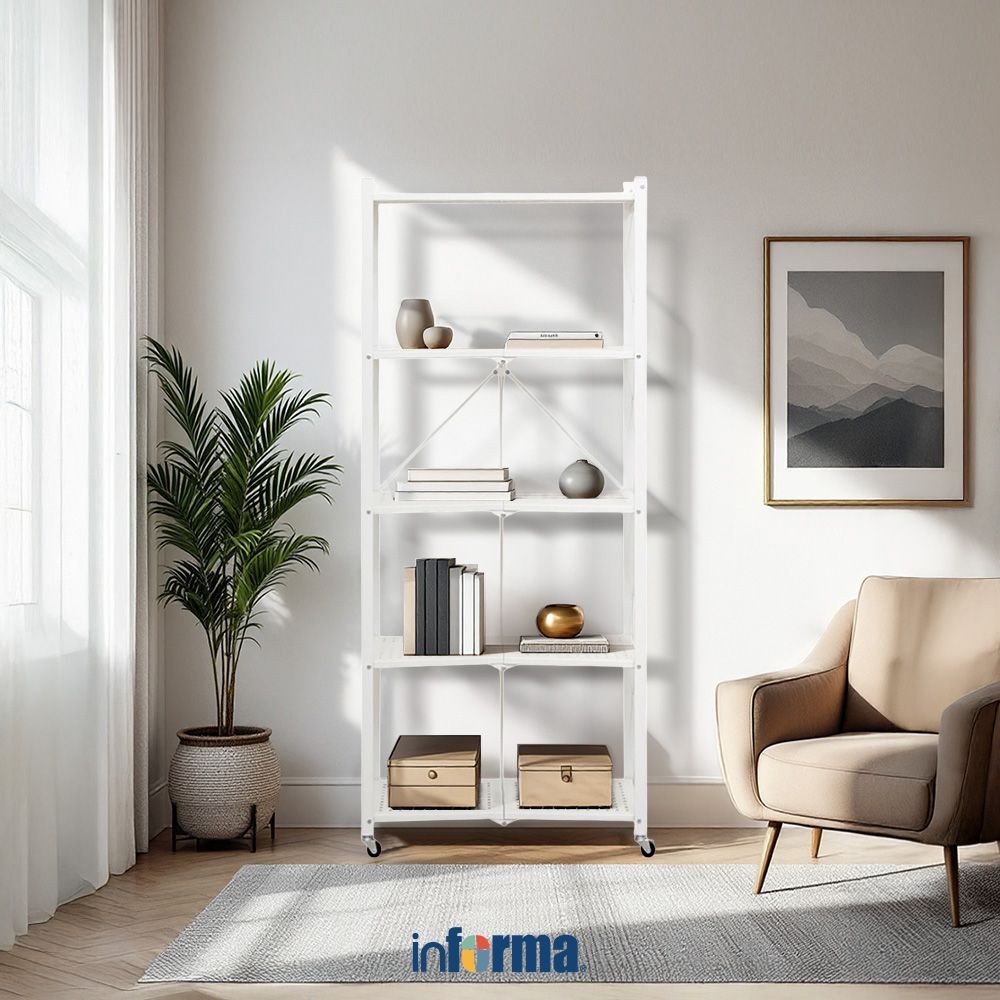 Jual Informa Ollin Rak Besi Lipat 5 Tingkat - Putih Storage Rack Metal ...