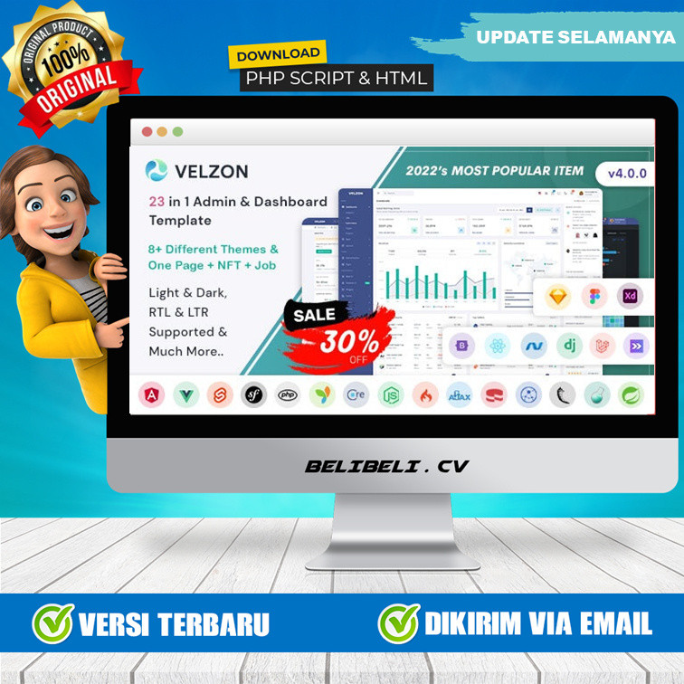 Jual Bootstrap 5 [ Velzon ] Admin & Dashboard Template | Shopee Indonesia