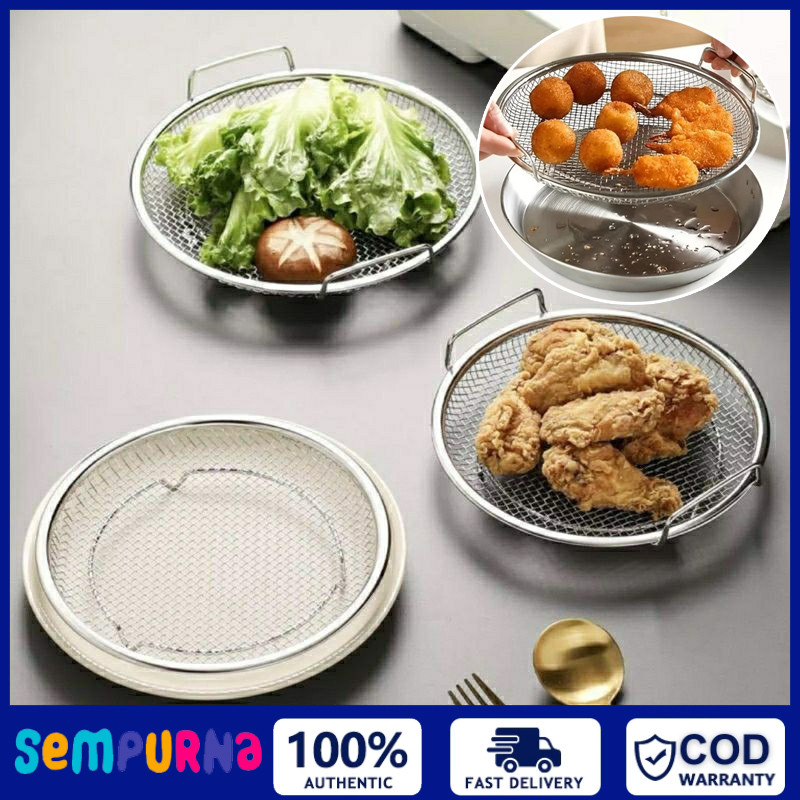 Jual 2 in 1 Saringan Minyak Sayur Makanan Gorengan Serbaguna / Saringan ...