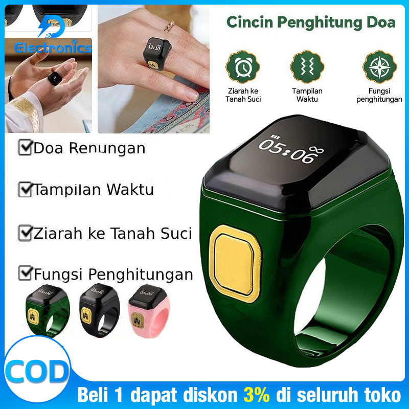 Jual Multifungsi Smart Tasbih Digital Cincin Zikr Ring Digital Cincin ...