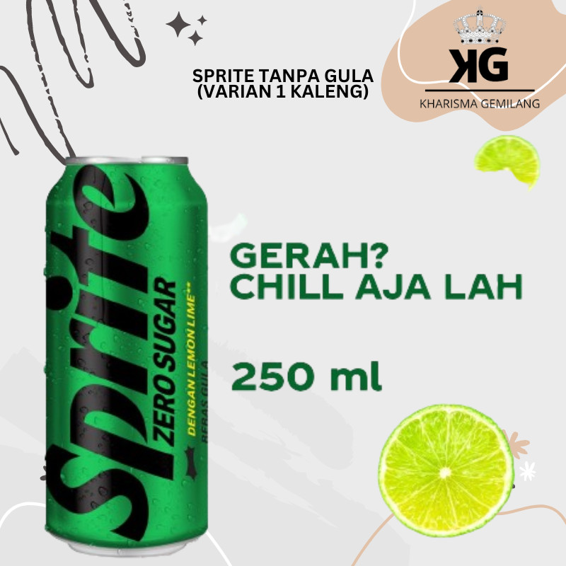 Jual KG - SPRITE ZERO SUGAR LEMON LIME 250 ML ( VARIAN 1 KALEN) Minuman ...