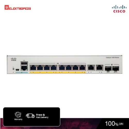 Jual Cisco Catalyst 1000 Series Switch C1000-8P-2G-L - Cisco Switch - Switch - Cisco | Shopee ...
