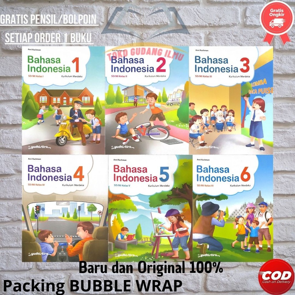 Jual Kurikulum Merdeka Buku Bahasa Indonesia Revisi Kelas 1 2 3 4 5 6 SD/MI Penerbit Yudhistira ...