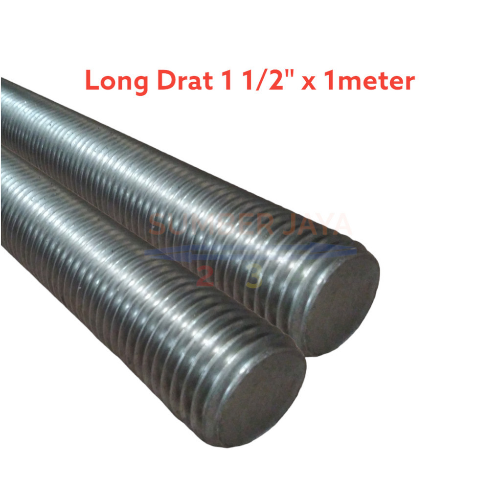 Jual Long Drat 1 1/2 inch x 1 Meter / As Drat / Stud Bolt m38 | Shopee ...