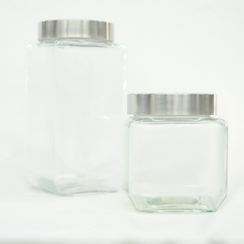 Jual Toples Kaca Kotak Tutup Stainless Stoples Makanan Bentuk Kotak ...