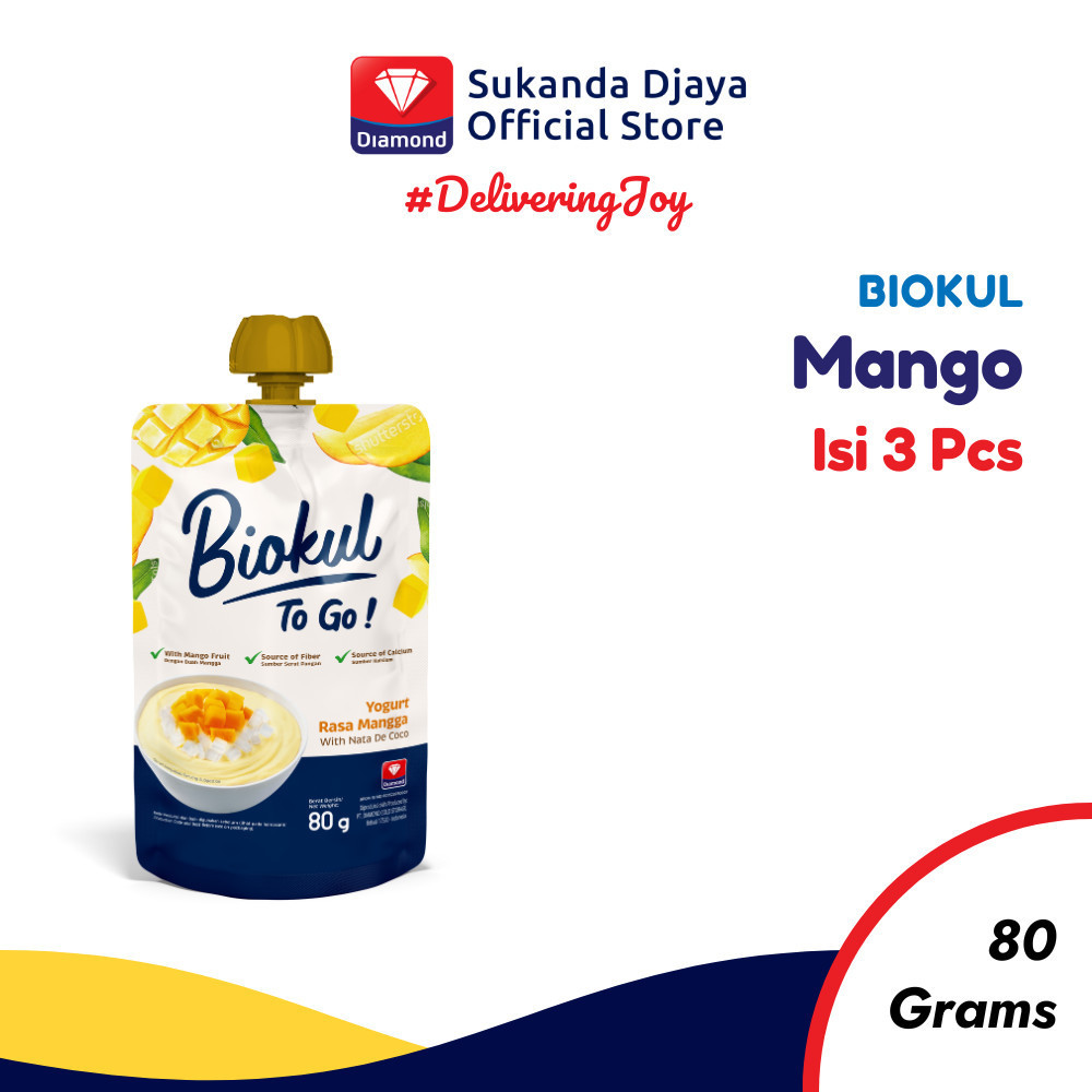 Jual Biokul Yogurt To Go Mango 80 Gr [ISI 3 PCS] | Shopee Indonesia