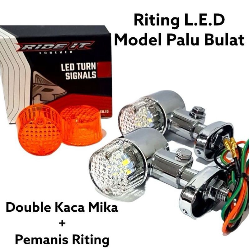 Jual Lampu Riting Sein Palu Bulat Kotak LED Double mika | Shopee Indonesia