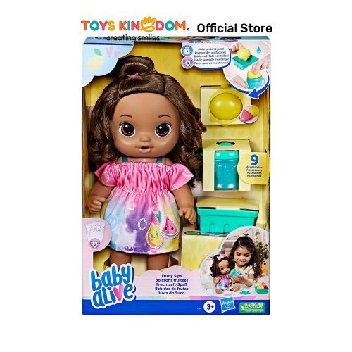 Jual Toys Kingdom Baby Alive Boneka Bayi Fruity Sips Lemon Brown Hair ...