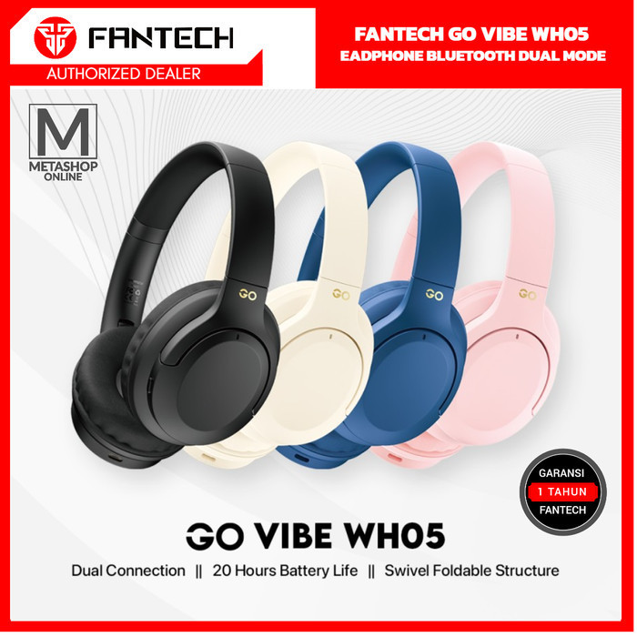 Jual Fantech Headphone GO VIBE WH05 Bluetooth Dual Mode Headset Wireless | Shopee Indonesia