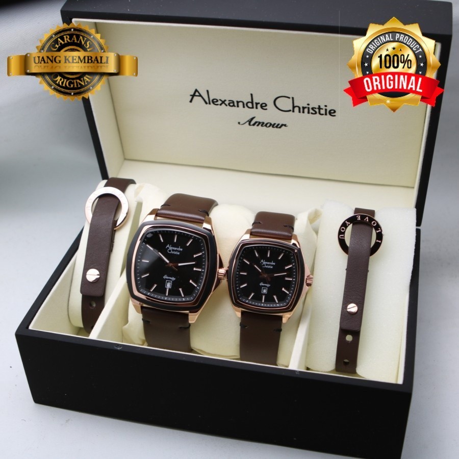Jual ORIGINAL JAM TANGAN ALEXANDRE CHRISTIE COUPLE AC 8665 GARANSI ...