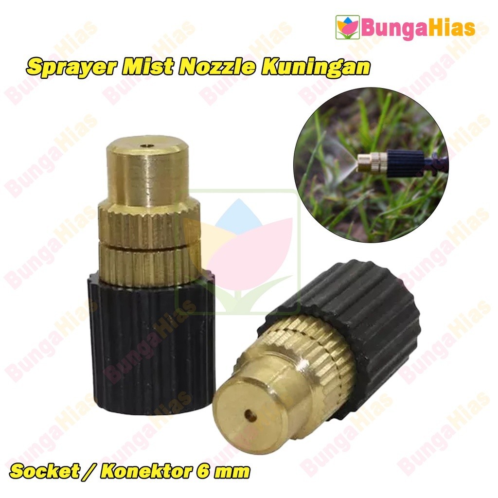 Jual Mist Nozzle Head Kuningan Sprayer Spray Fogger Misting Sprinkler ...