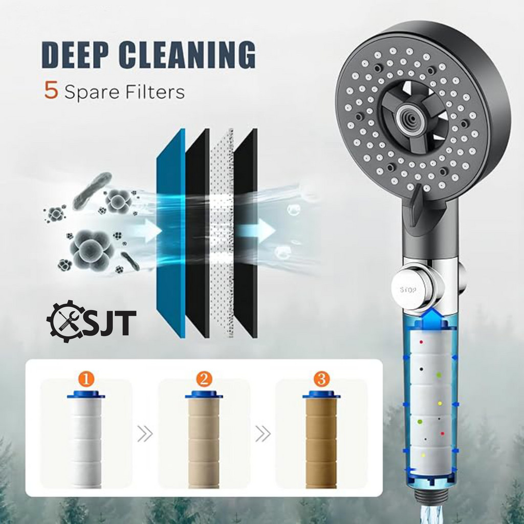 Jual SJT - Shower Mandi Hitam Set Premium 5 Mode Air Kamar Mandi ...