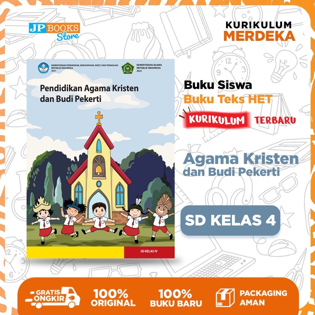 Jual JP Books – (KURIKULUM TERBARU) Buku Siswa / Buku Teks HET Kurmer Sekolah Agama Kristen SD ...