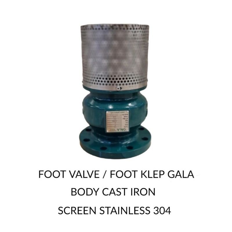 Jual Foot klep/ foot valve 6" inch gala body cast iron screen stainless ...