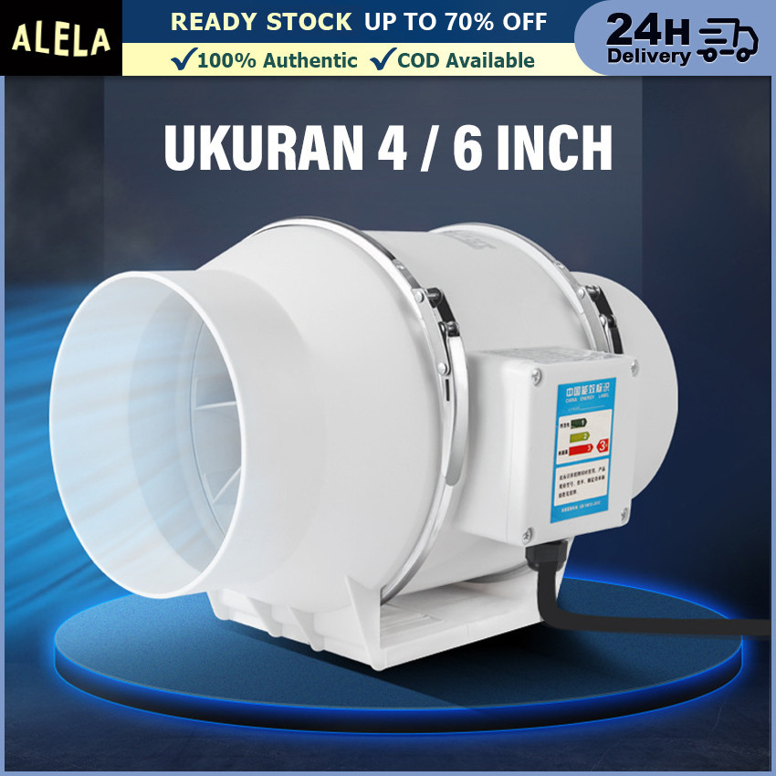 Jual Inline Duct Fan Booster Exhaust Blower Hisap Toilet Dapur Kipas ...