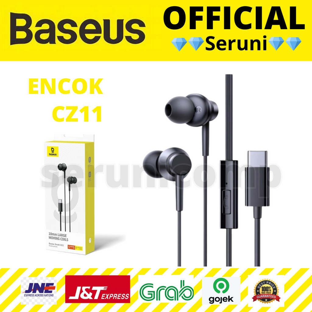 Jual BASEUS ENCOK CZ11 HEADSET TYPE C 1.2M NOISE REDUCTION | Shopee ...