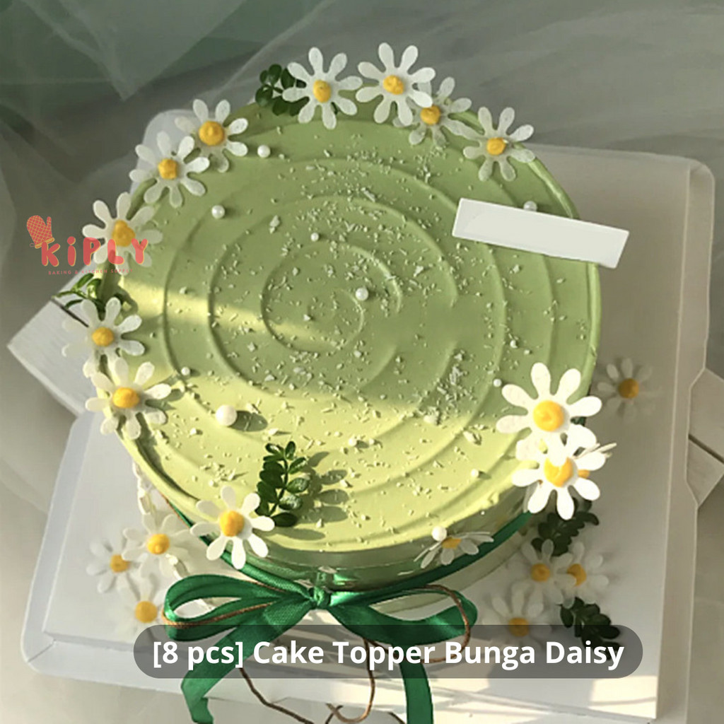 Jual [8 pcs] Cake Topper Bunga Daisy/Topper Happy Brithday/Dekorasi Kue ...
