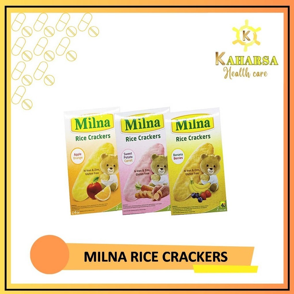 Jual Milna Rice Crackers 3 varian - Sweet Potato Carrot - Banana ...