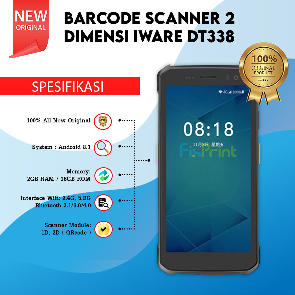 Jual PDT Android Handheld 2D Barcode Scanner - Z DT338 ZDT-338 WiFi ...