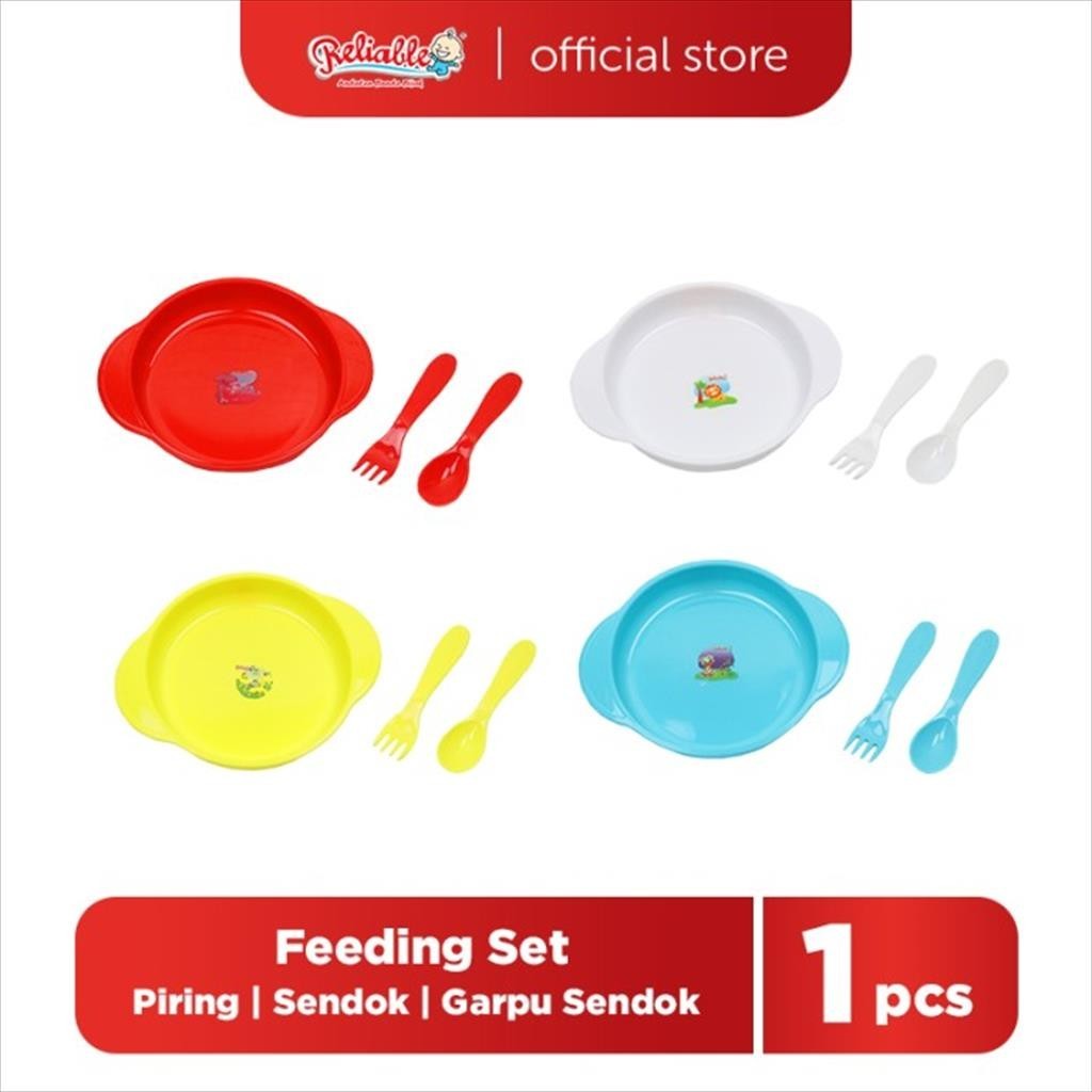 Jual Reliable Feeding Set Piring & Sendok Garpu | Shopee Indonesia