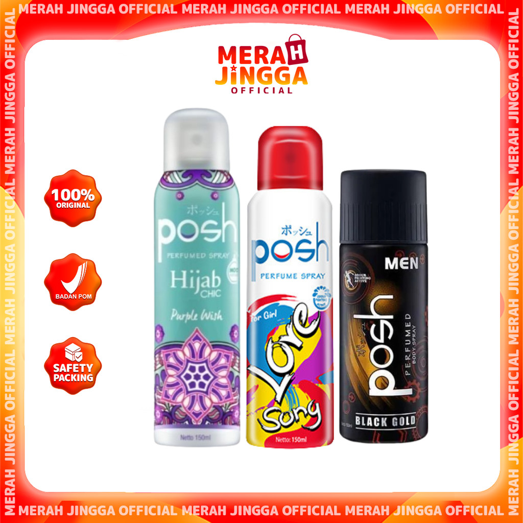 Jual Posh Body Spray 150ml Series - Men / Girl Perfumed Body Spray ...