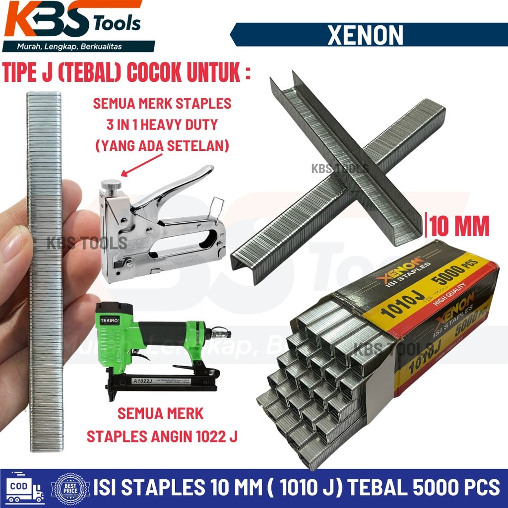 Jual Mata Staples Tembak 1010J Xenon / J1010 Isi Staples Tembak 10mm ...