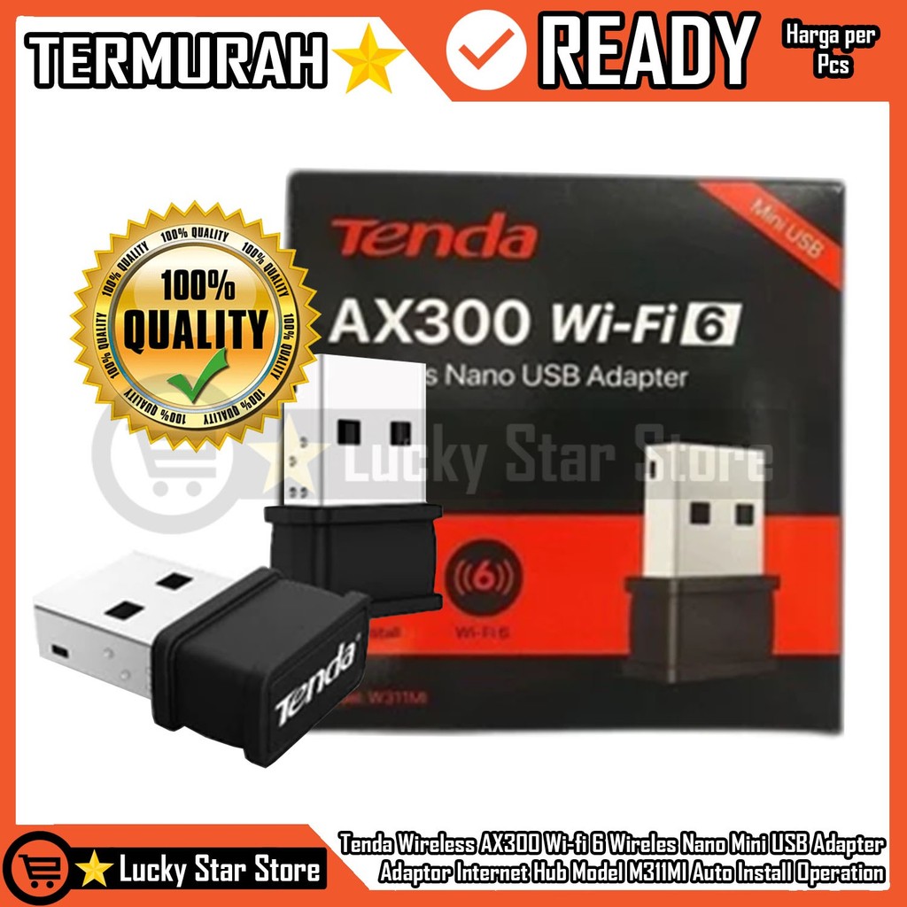 Jual Tenda Wireless Nano USB Adapter Model W311MI AX300 Wi-fi 6 Internet Operation System Mini ...