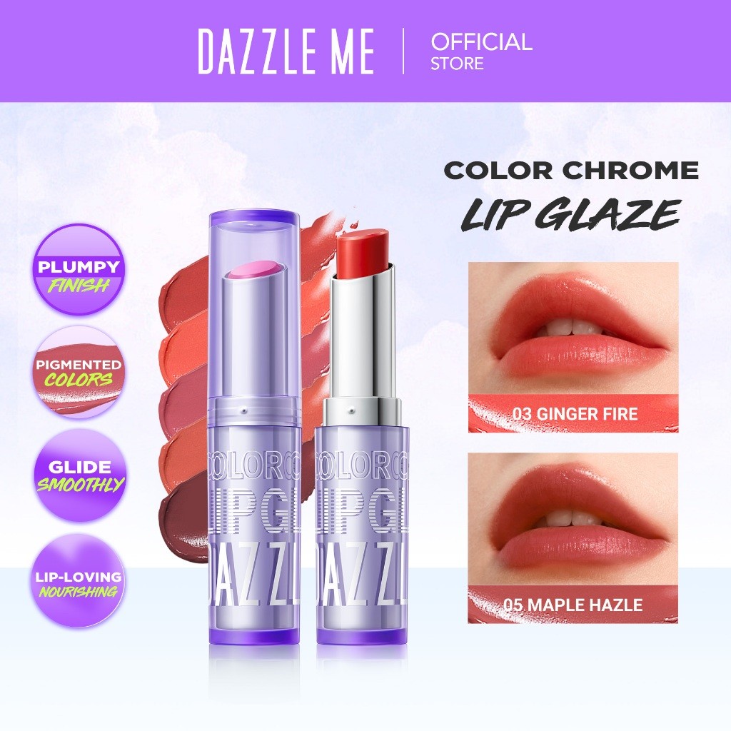 Jual DAZZLE ME Color Chrome Lip glaze Lipstick Balm | Shopee Indonesia