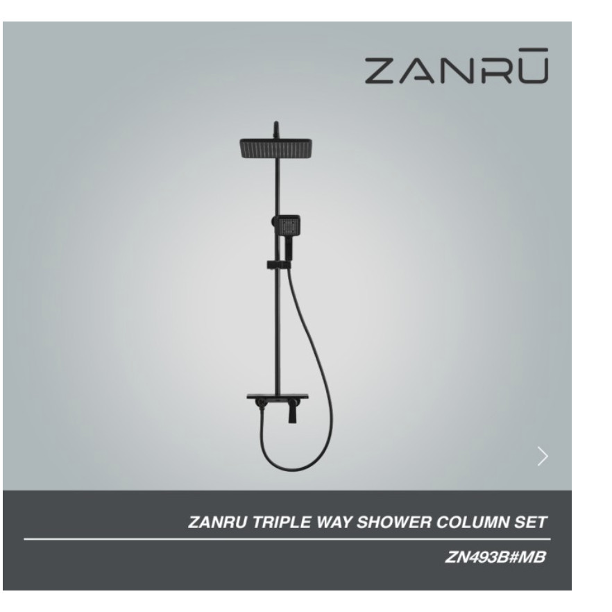 Jual ZANRU Single Lever Shower Column Set ZN493B | Shower Column ...