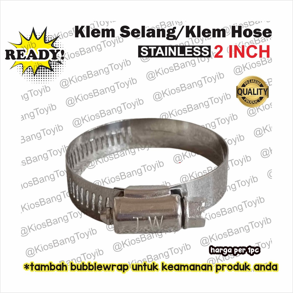 Jual Clamp Hose / Klem Pengunci Selang Air Kompor / Hose Clamp 2inch 2 ...