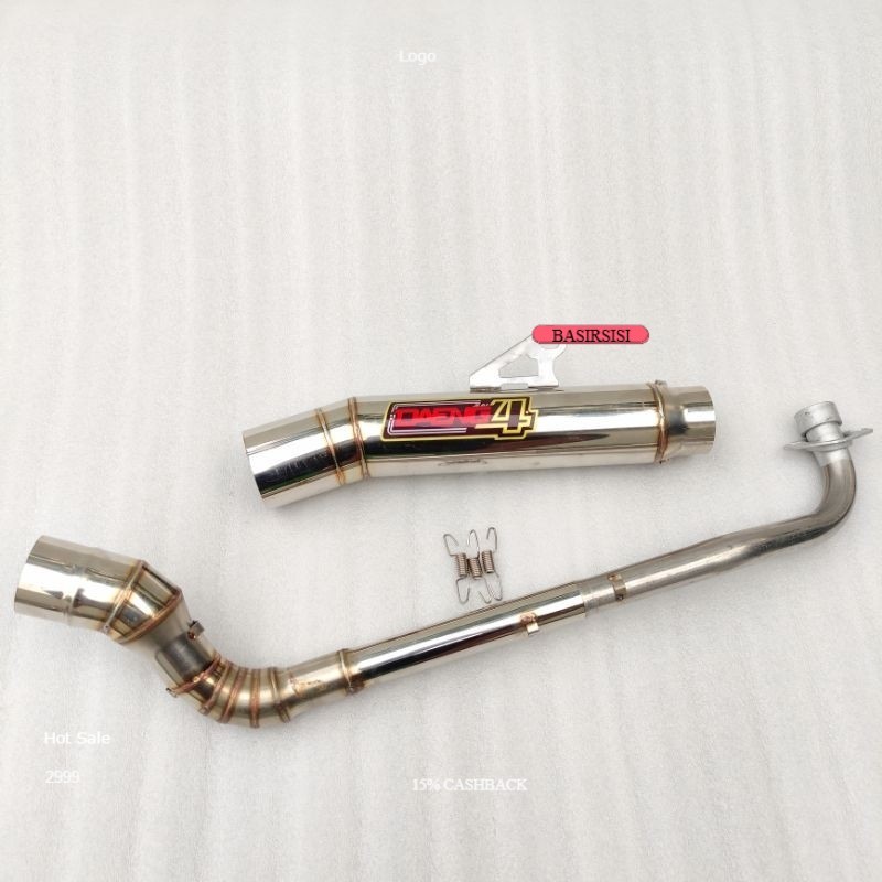 Jual Daeng Super open canister tube type 1set and big elbow for xrm 110 ...