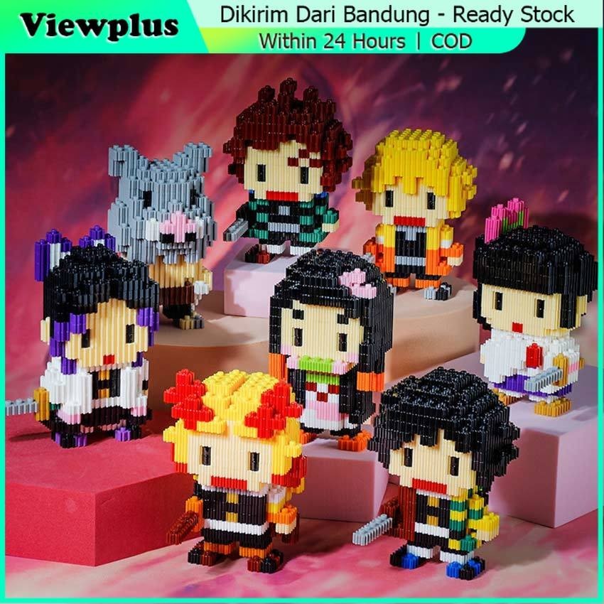 Jual Bricks Nano Block Demon Holy Slayer Anime Series Mainan DIY Hadiah ...