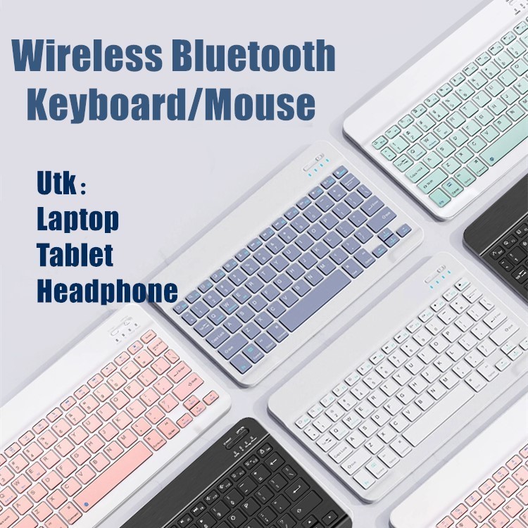 Jual Wireless Bluetooth Keyboard Mouse for iPad Android/IOS/Windows Mini Keyboard Wireless ...
