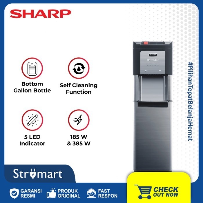 Jual Sharp Dispenser Bottom Loading SWD-73EHL-BK stainless -Low watt ...