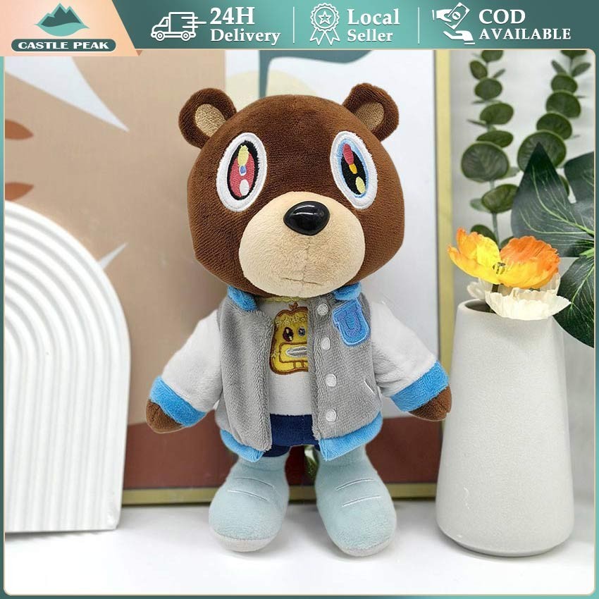 Jual 30cm Kawaii Kanye Dropout Bear Teddy Bear Plush Toys Kanye West Graduation Soft Stuffed ...