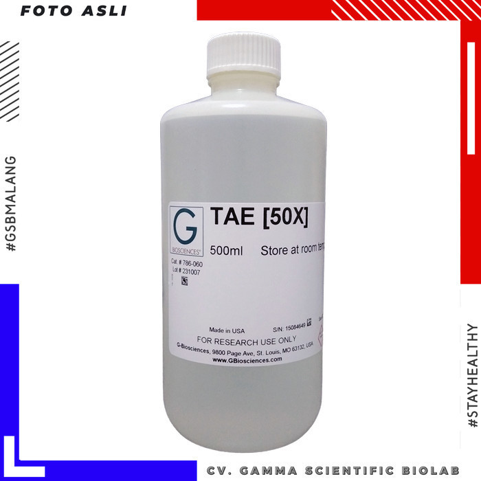 Jual 500mL TAE [50X] (Tris-Acetate-EDTA) 2M Tris-acetate, 0.05M EDTA, pH8.3 | Shopee Indonesia