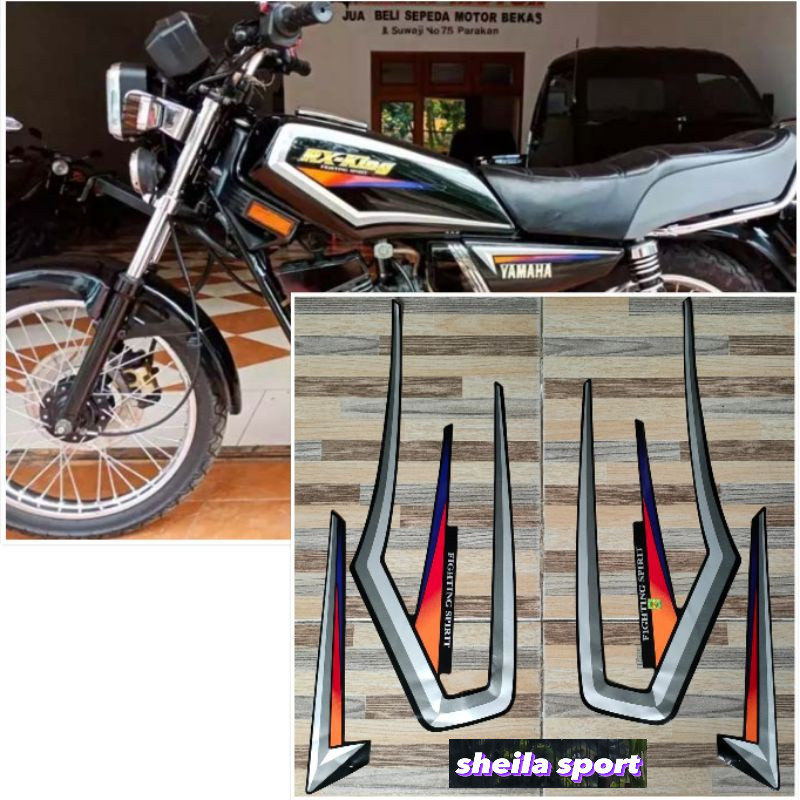 Jual Striping rx king stiker Yamaha RX KING hitam tahun 2001 kualitas ...