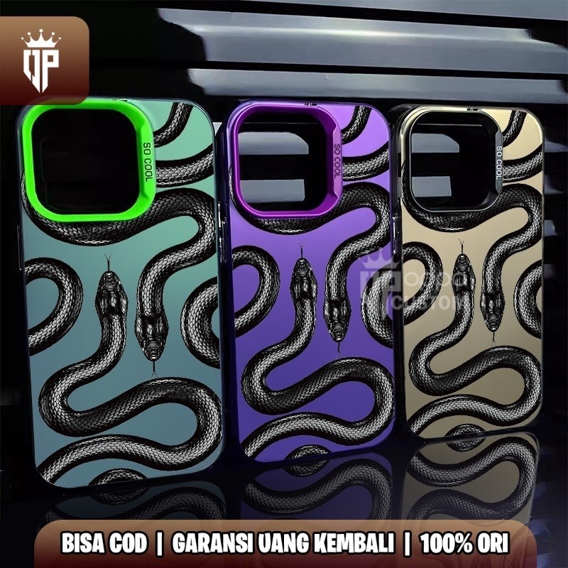 Jual Premium Matte Hard Casing HP CASE BLACK SNAKE IPHONE X XR XS 11 12 PRO Anti Finger Print ...