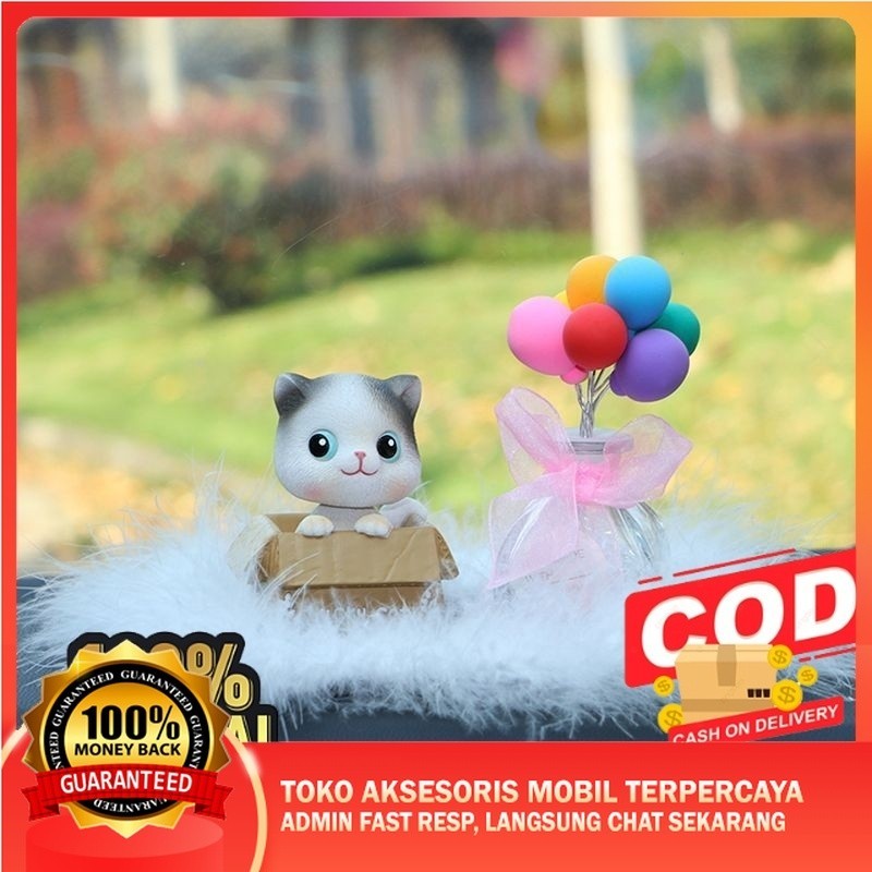 Jual Pajangan Mobil Kucing Unik Hiasan dashboard mobil motif kucing 3D ...