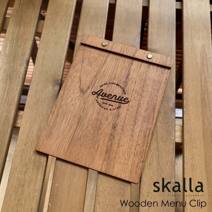 Jual Menu Clip Holder cover jepit Buku menu book kayu restoran cafe ...