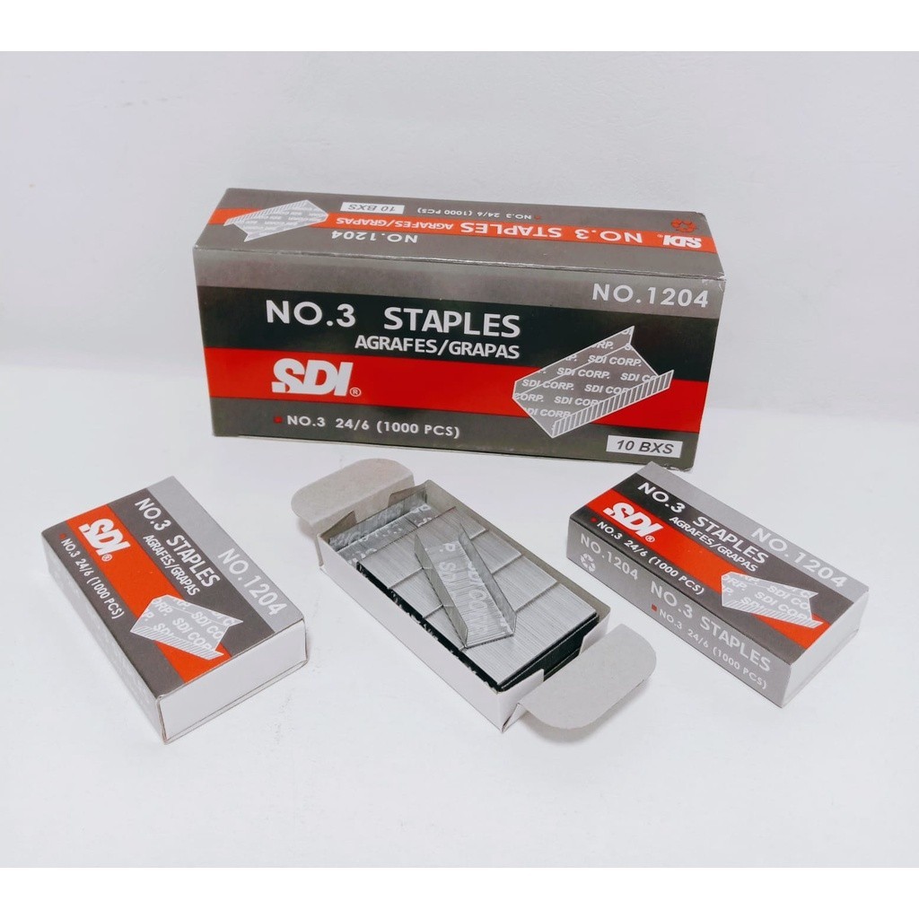 Jual Harga Grosir (1 Boxe ) Refill / ISI Staples SDI No 3 24/6 | Shopee Indonesia