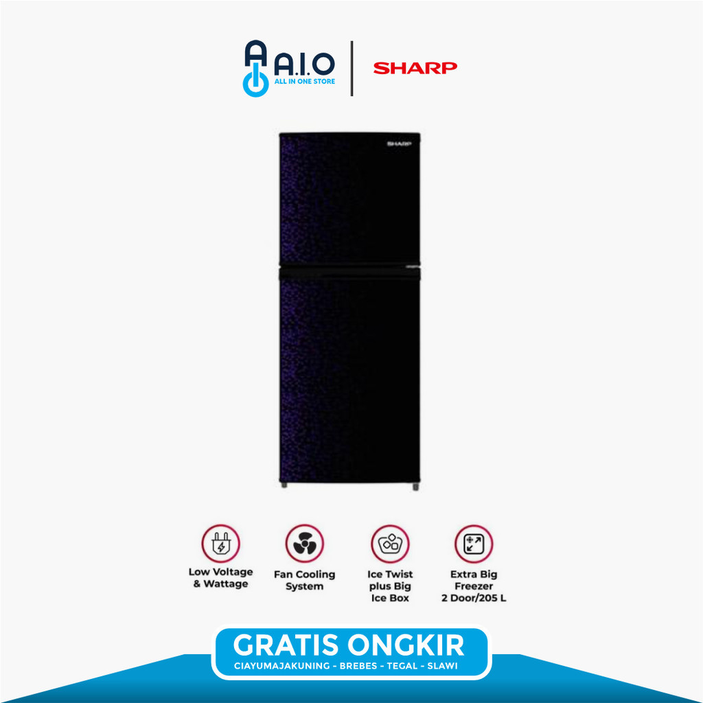 Jual SHARP KULKAS 2 PINTU 205 L SJ 236 MG GR/GB | Shopee Indonesia