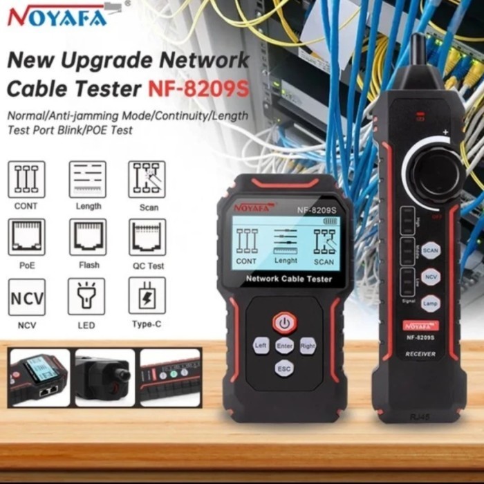 Jual Network cable tester Wire Tracker Noyafa NF-8209S Nf 8209 | Shopee ...