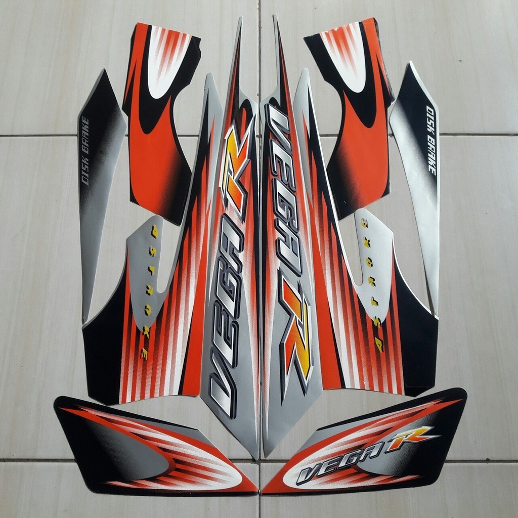 Jual sticker striping motor Yamaha Vega R 2006 Orange | Shopee Indonesia