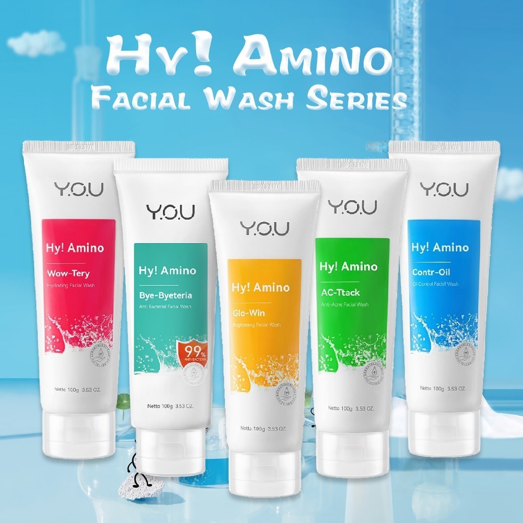 Jual Y.O.U Facial Wash Hy! Amino Sabun Cuci Muka Pembersih Wajah YOU ...