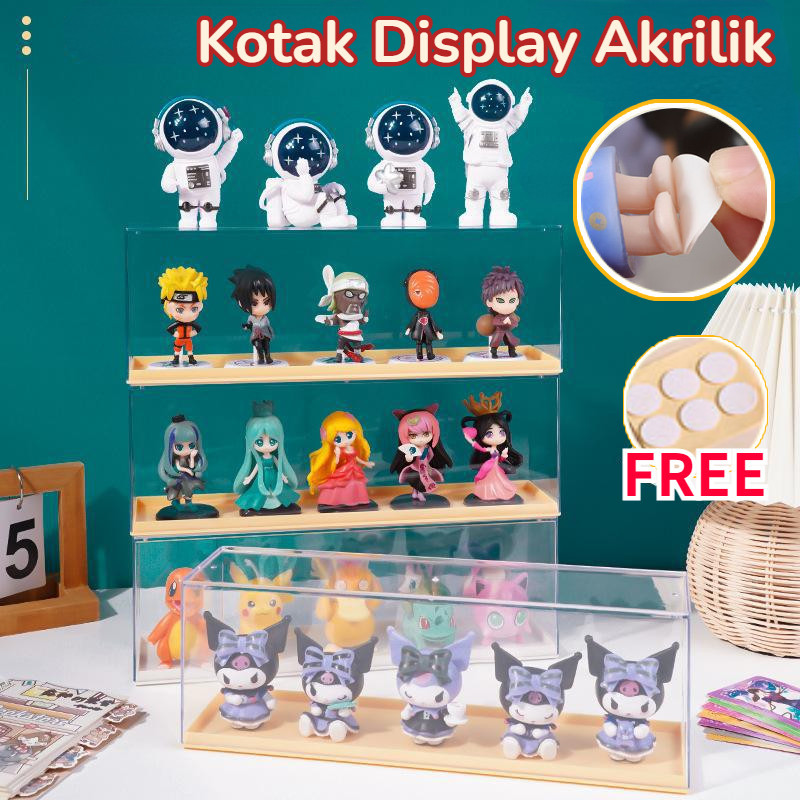 Jual 【Free Fixed Sticker】Rak Display Mainan Transparent Acrylic Box ...
