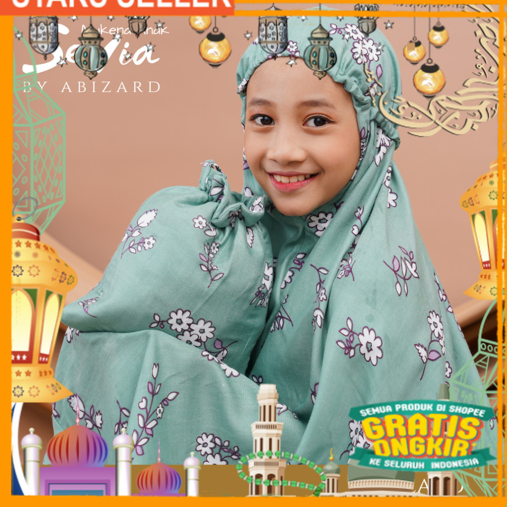 Jual Abizard Mukena Anak Umur 6-10th Mukena Anak Motif SEVIA Mukena ...