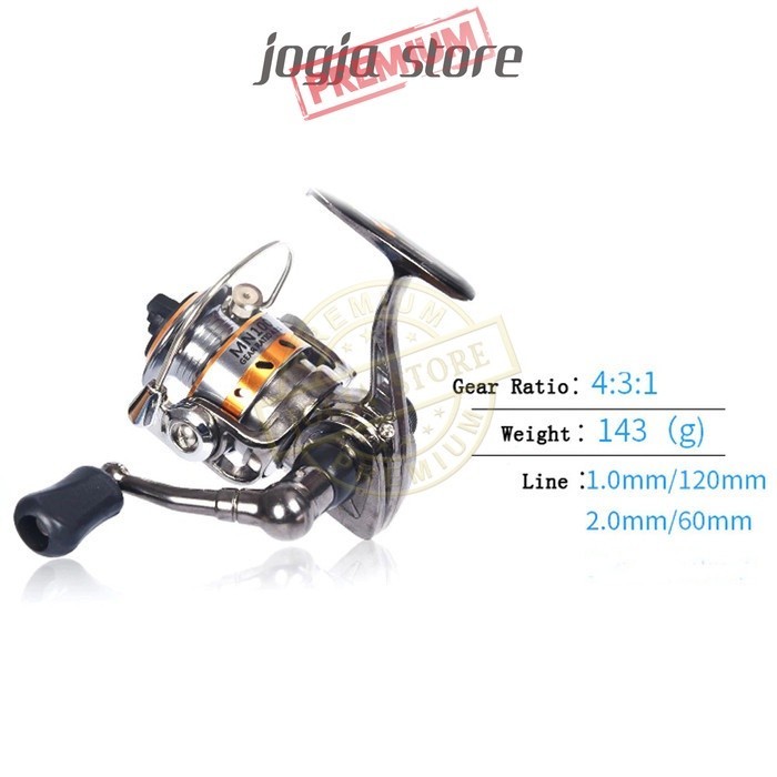 Jual Reel Pancing Mini MN100 Spinning Fishing Reel 4.3:1 Gear Ratio BB ...