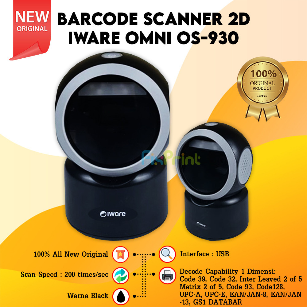 Jual IWARE Barcode Scanner OS930 OMNI IMAGER 2D QR CODE-E-FAKTUR USB OS 930 | Shopee Indonesia